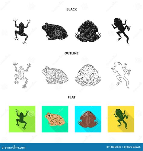 Vector Illustration Of Wildlife And Bog Icon Collection Of Wildlife And Reptile Stock Vector