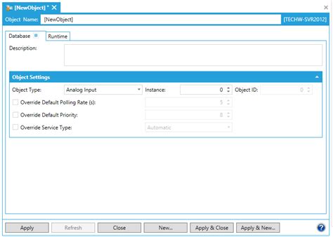 Creating A New Bacnet Object