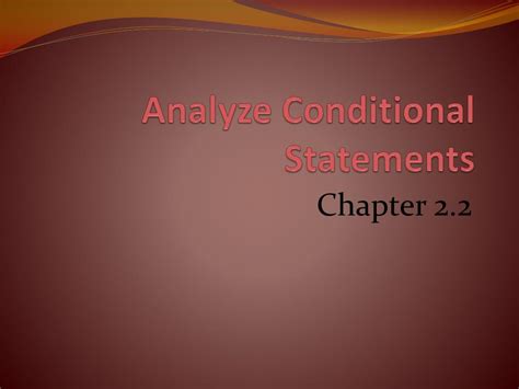 Ppt Analyze Conditional Statements Powerpoint Presentation Free