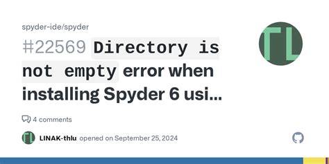 `directory Is Not Empty` Error When Installing Spyder 6 Using Its Windows Installer · Issue