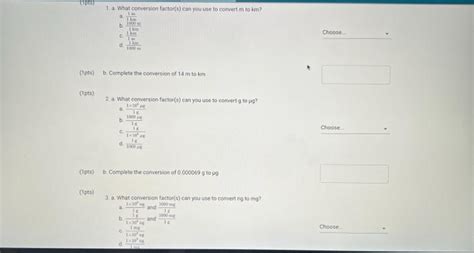 Solved Report Conversion Factors And Problem Solving Chegg Com