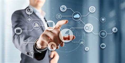 Automation Smart Industry Icons Internet Of Things Iot Stock Illustration Illustration Of