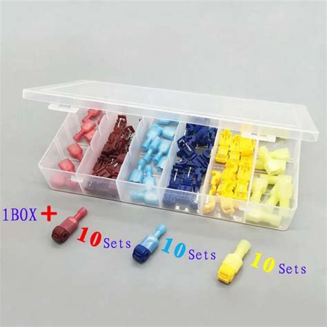 2Boxes Quick Connector Clip T Type Wire Terminal Blockless Connector Kit Wire And Cable Quick