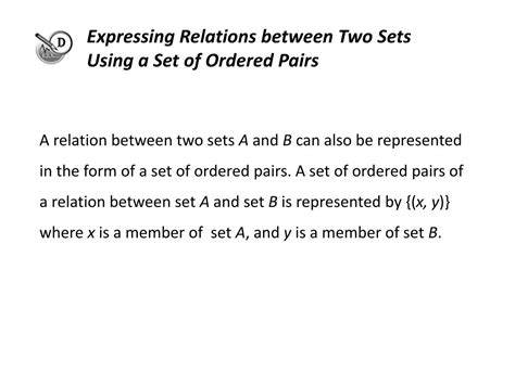 PPT Showing Relations Between Two Sets In The Cartesian Coordinate System PowerPoint