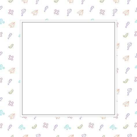 Marco Escolar Y Educativo En Estilo Dibujado A Mano Vector Premium