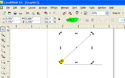 Length And Angle Of An Angled Line Corel Designer Technical Suite