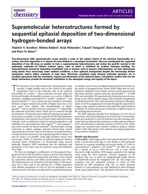 Pdf Supramolecular Heterostructures Formed By Sequential Epitaxial Deposition Of Two