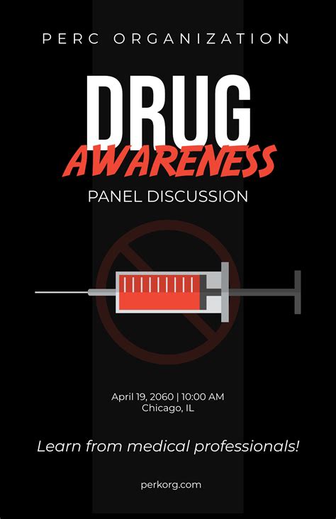 Free Anti Drug Design Awareness Poster Template To Edit Online
