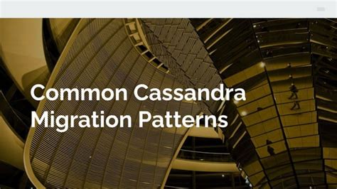 Moving From A Relational Database To Cassandra Why Where When And How Ppt