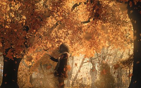 8k Anime Autumn Wallpapers Wallpaper Cave