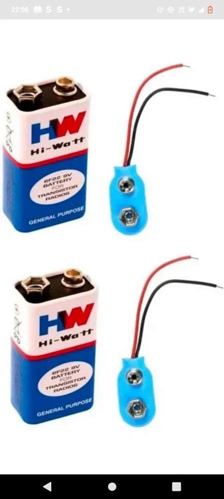 9 Volt Battery With Two Battery Clips And To Free Led And Two Switches
