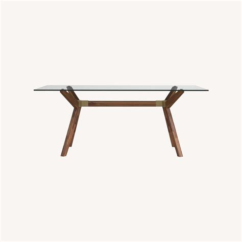Allmodern Walter Rectangular Glass Dining Table Aptdeco