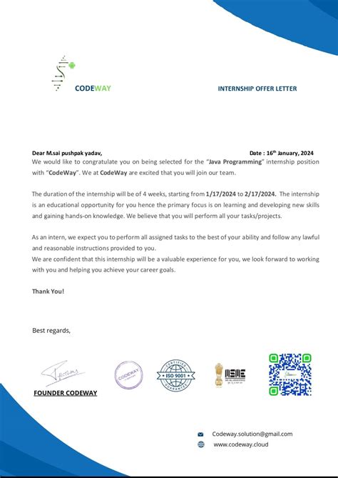 Codeway Javaprogramming Internship Softwaredevelopment Excited