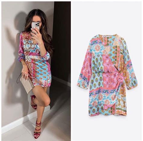 Zara Patchwork Print Dress Womens Fashion Dresses And Sets Dresses On Carousell