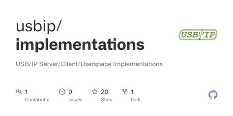 GitHub Usbip Implementations USB IP Server Client Userspace Implementations