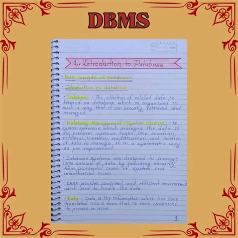 dbms handwritten notes topperworld
