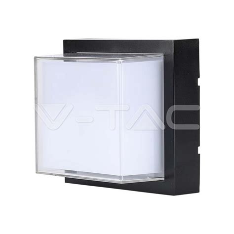 Led Facade Lamps 12w Led Wall Light Black Square 3000k