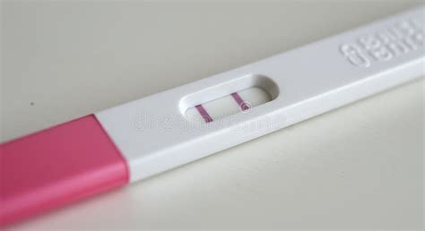 Positive Pregnancy Test Result Shows Two Lines Indicating Pregnancy