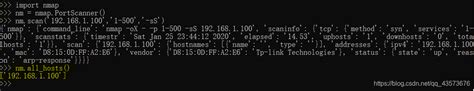 Python中的nmap模块（编写扫描器） 云中鹤 博客园