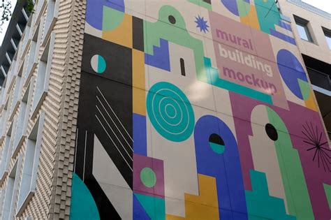 Premium Psd Mock Up Design Of Mural On City Building