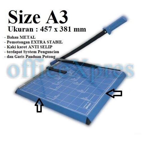Alat Pemotong Kertas A3 F4 A4 B4 B5 Cutter Guillotine Permangkas