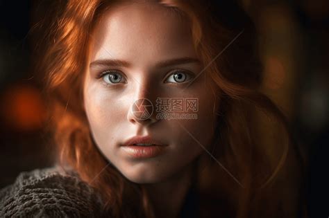 柔和灯光下的女生正面照高清图片下载 正版图片 摄图网