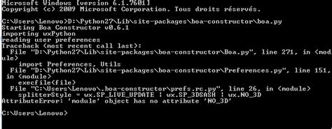 Python I Cant Start Successfully Boa Constructor In Windows7 Stack