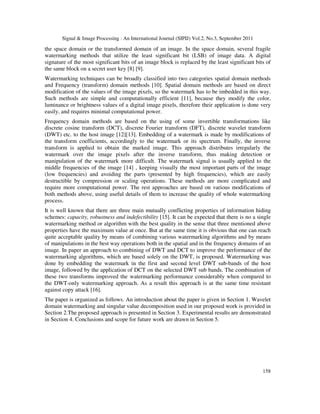 A Wavelet Based Hybrid Svd Algorithm For Digital Image Watermarking Pdf