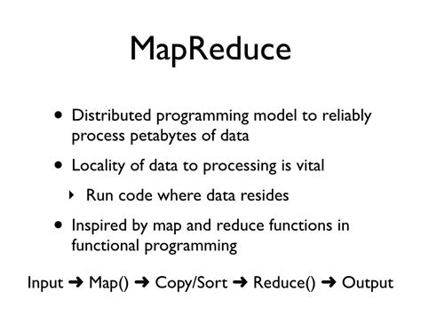 mapreduce distributed programming model