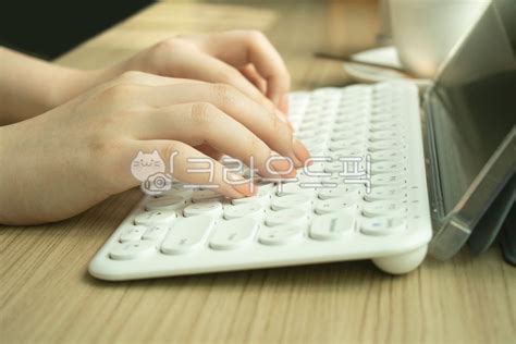 태블릿 컴퓨터 작업 일 쇼핑 사진이미지일러스트캘리그라피 Borina작가