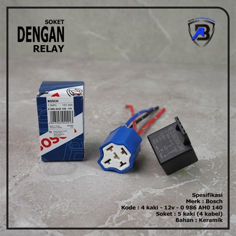 Socket Cable Relay Ceramic Soket Relay Keramik Relay Bosch Hella 4