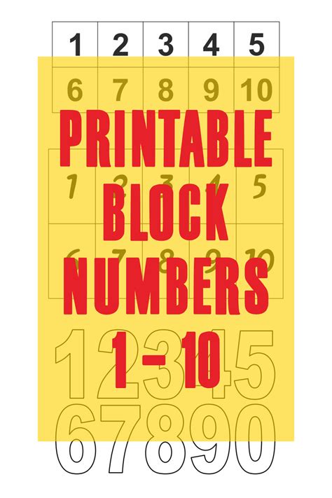Printable Block Numbers
