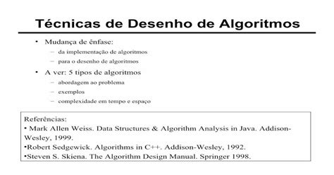 Pdf Técnicas De Desenho De Algoritmos Paginasfeupptpaginasfeup