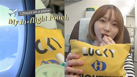 장시간 비행 기내용 파우치엔 뭐가 있을까 ️ Ft 기내 Asmr 파우치 털기 네이버 Tv