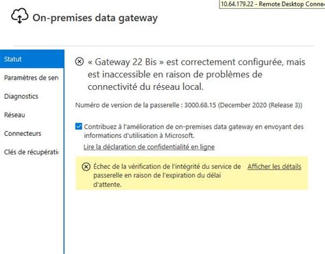 solved re issue with gateway on premises microsoft fabric community