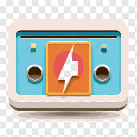 그래픽 디자인에서 영감을 받은 일러스트레이션 스타일로 벡터 흰색 배경에 있는 단순한 다채로운 앰프 아이콘 그림자 없음 작은 프레임 중앙 Png 일러스트 및 벡터 에