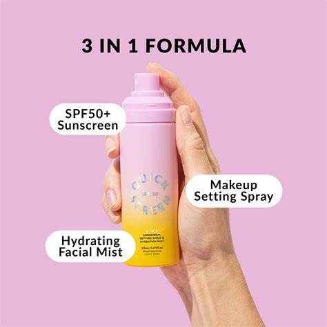 The Quick Flick Spf50 3 In 1 Sunscreen Setting Spray And Hydration Mist
