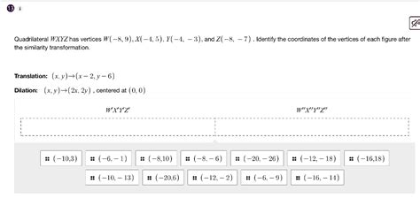 Solved Quadrilateral Wxyz Has Vertices W 89 X 45 Y 13 And Z 76 Identify The