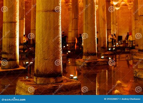 Old Columns In One Of The Famous Ancient Cisterns Stock Image Image Of Interior History