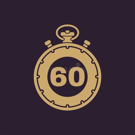 The 60 Seconds Minutes Stopwatch Icon Clock And Watch Timer Countdown Stopwatch Symbol Ui