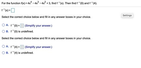 solved for the function f x 4x4 4x2 4x² 3 find f