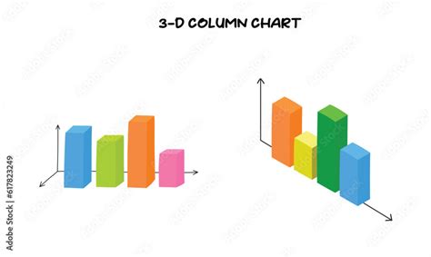 Column Chart Vector In 3d Style Column Graph Flat Vector Isolated On Column Chart Vector In 3d Style Column Graph Flat Vector Isolated On