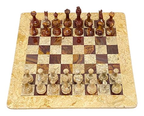 Fossil And Stone Chess Board Game For Sale At 1stdibs Who Made Chess