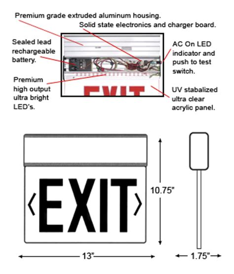 LED Edge Lit Exit