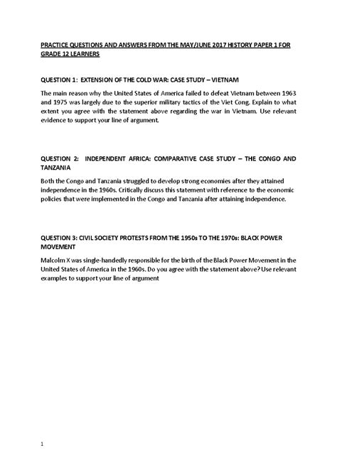 History P1 Memo June 2022 Eng Eastern Cape Thank You For Supporting
