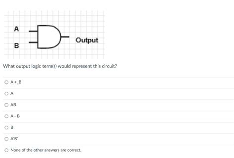 Solved What Output Logic Terms Would Represent This