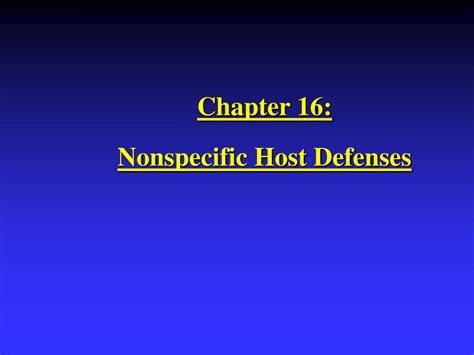 PPT Chapter Nonspecific Host Defenses PowerPoint Presentation Free Download ID