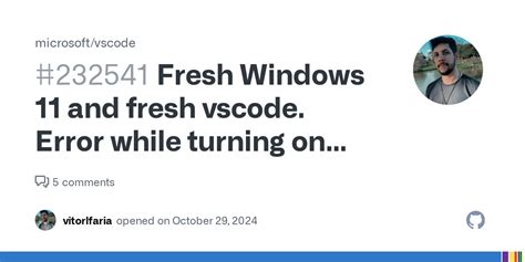 Fresh Windows 11 And Fresh Vscode Error While Turning On Settings Sync