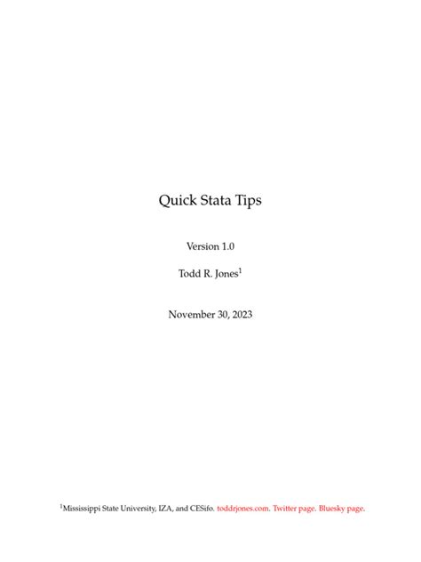 Quick Stata Tips Pdf Errors And Residuals Regression Analysis