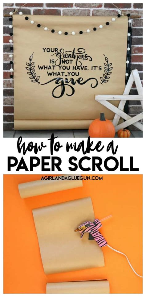 DIY Paper Scroll Sign A Girl And A Glue Gun